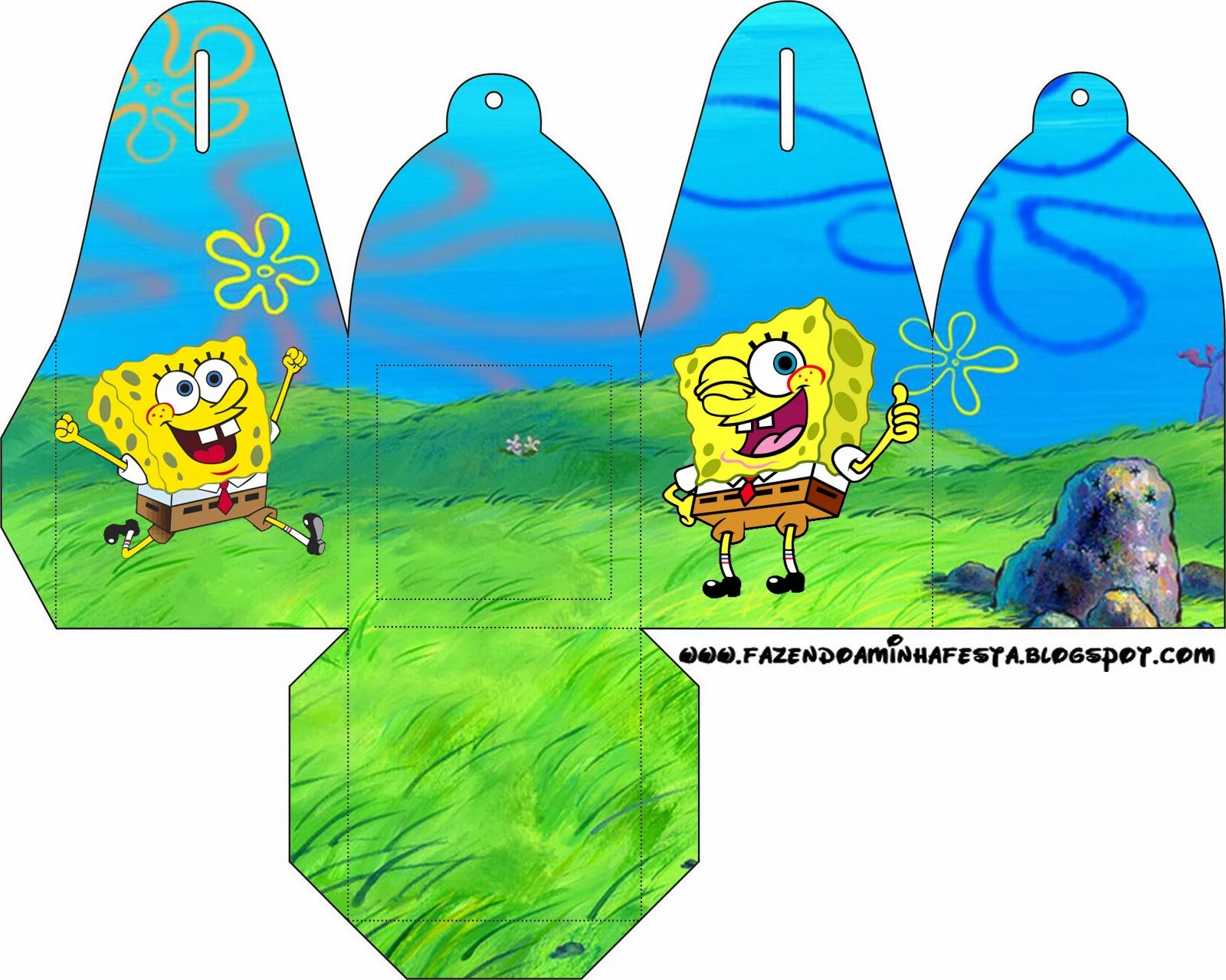 SpongeBob SquarePants: Free Printable Boxes. - Oh My Fiesta! in english