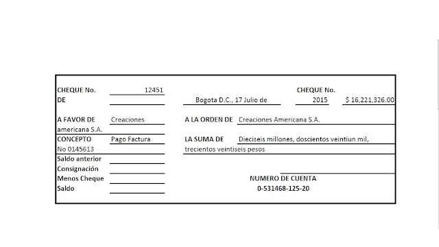 Cartera y Tesoreria: CHEQUE