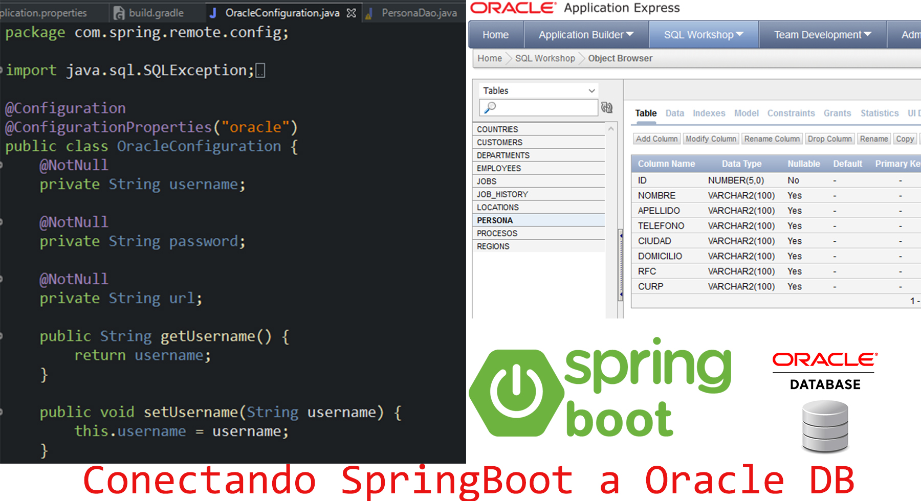 Conectar Oracle ojdbc con SpringBoot - Ejemplo práctico