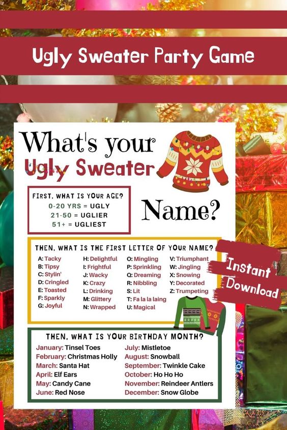 PopQuizfFunPalace What s Your Ugly Sweater Name PopQuizfFunPalace What s Your Ugly Sweater Name