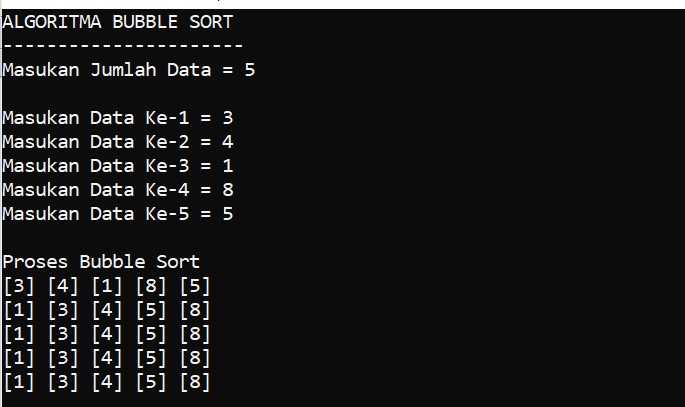 Pengertian Metode Sorting Pengurutan Data Bubble Sort Dan Contoh Programnya Informatika It
