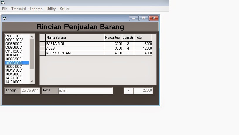 contoh desain form visual basic sistem informasi swalayan