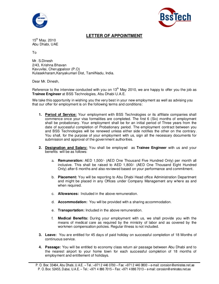 Offer Letter Format Uae Formal Letter offer-letter-format-uae-formal-letter