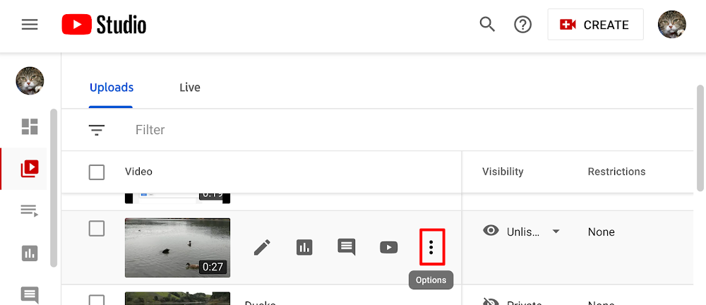 Back up your YouTube account data