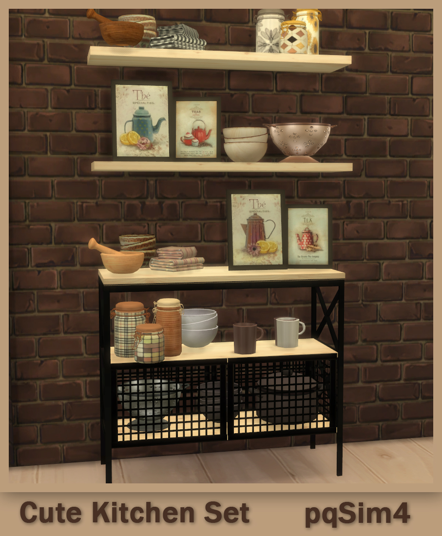 Cute Kitchen Set. The Sims 4 Custom Content.
