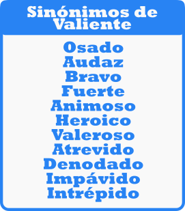 Sinónimos de VALIENTE