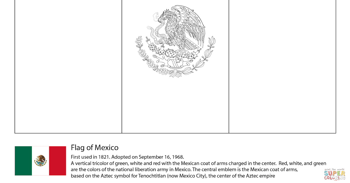 Mexican Flag Coloring Page ~ Coloring Pages