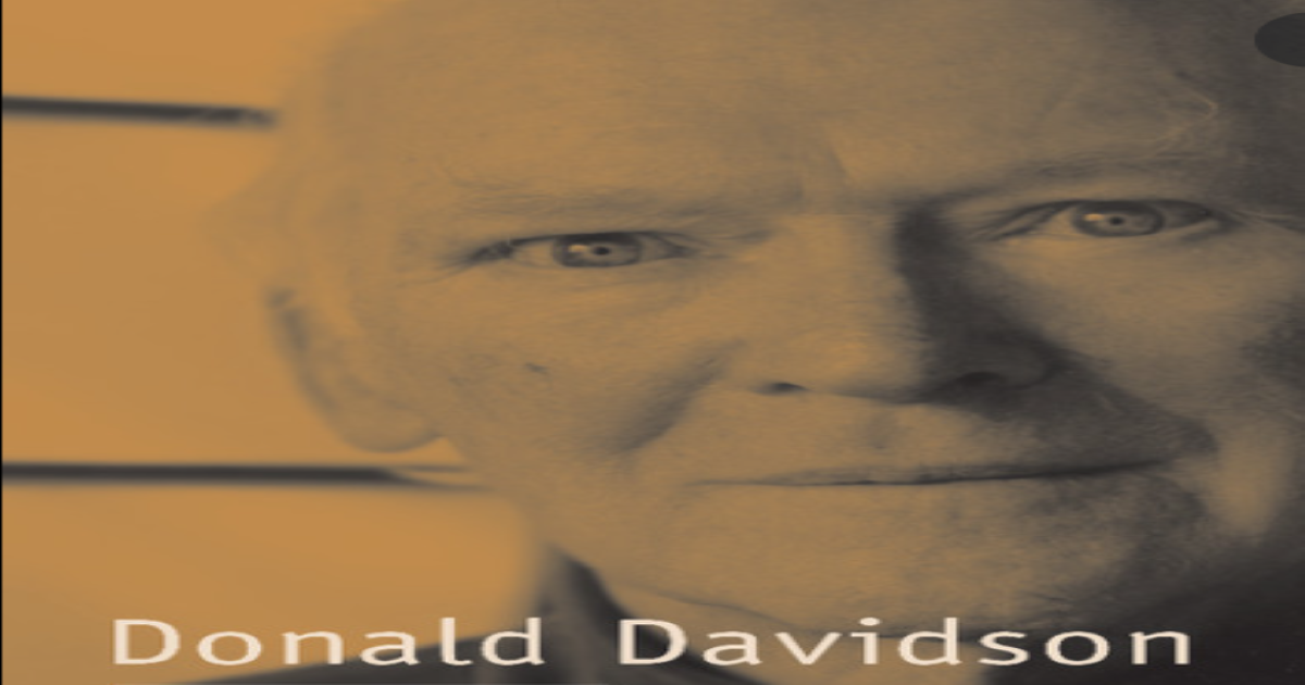 .: Donald Davidson’s Anomalous Monism: Mental Events