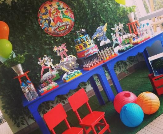 80 ideas para decorar fiesta de los Power Rangers