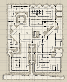 In Search of the Unknown Dungeon Scrawl Map