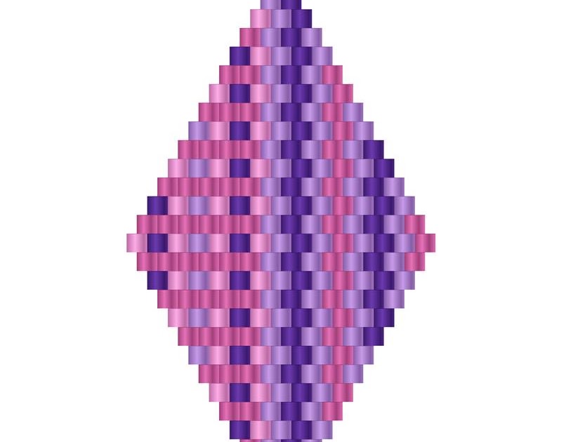 Brick Stitch Bead Patterns Journal: No. 22 Free Diamond Shape Earring ...