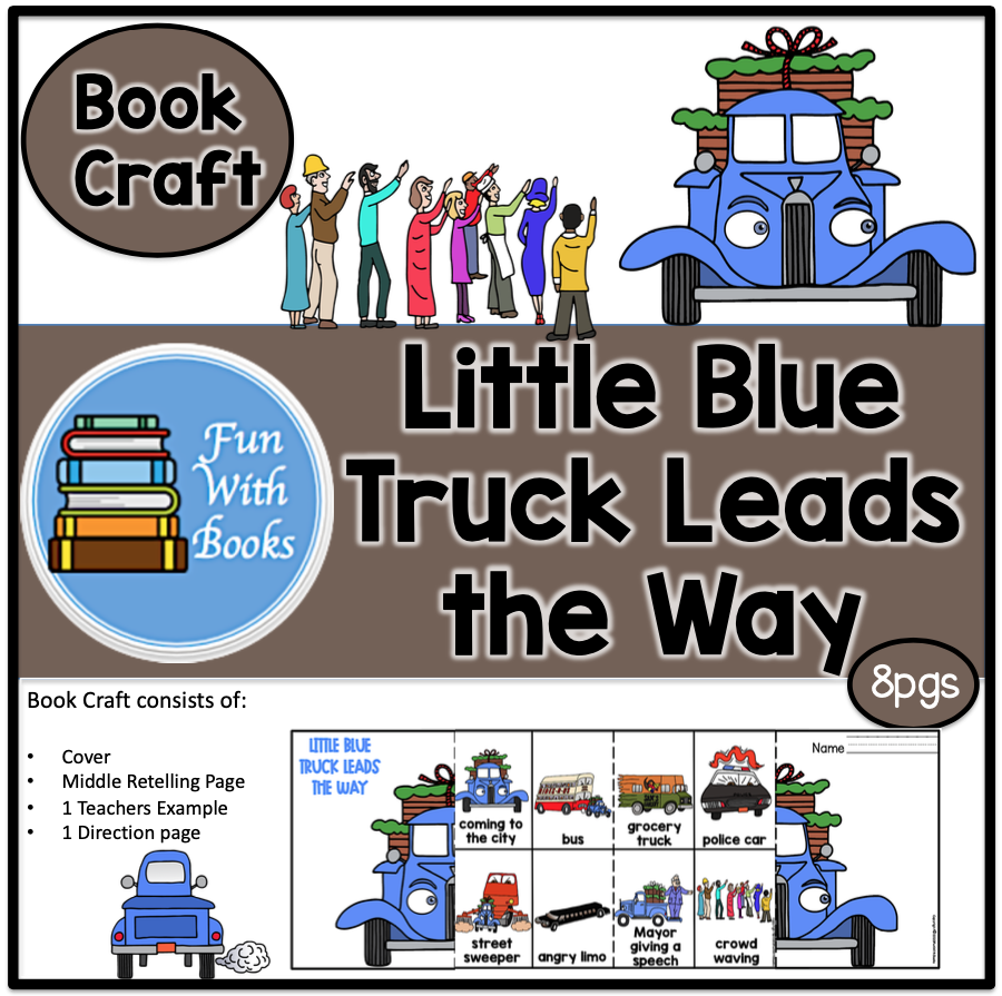 LITTLE BLUE TRUCK LEADS THE WAY BOOK CRAFT ~ Book Units by Lynn