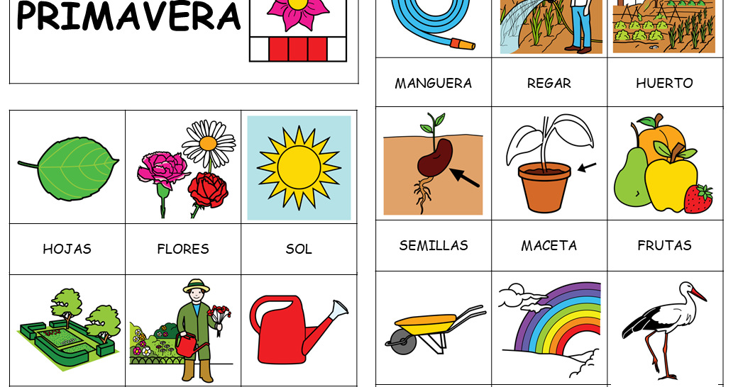 AUDICIÓN Y LENGUAJE: VOCABULARIO: la primavera