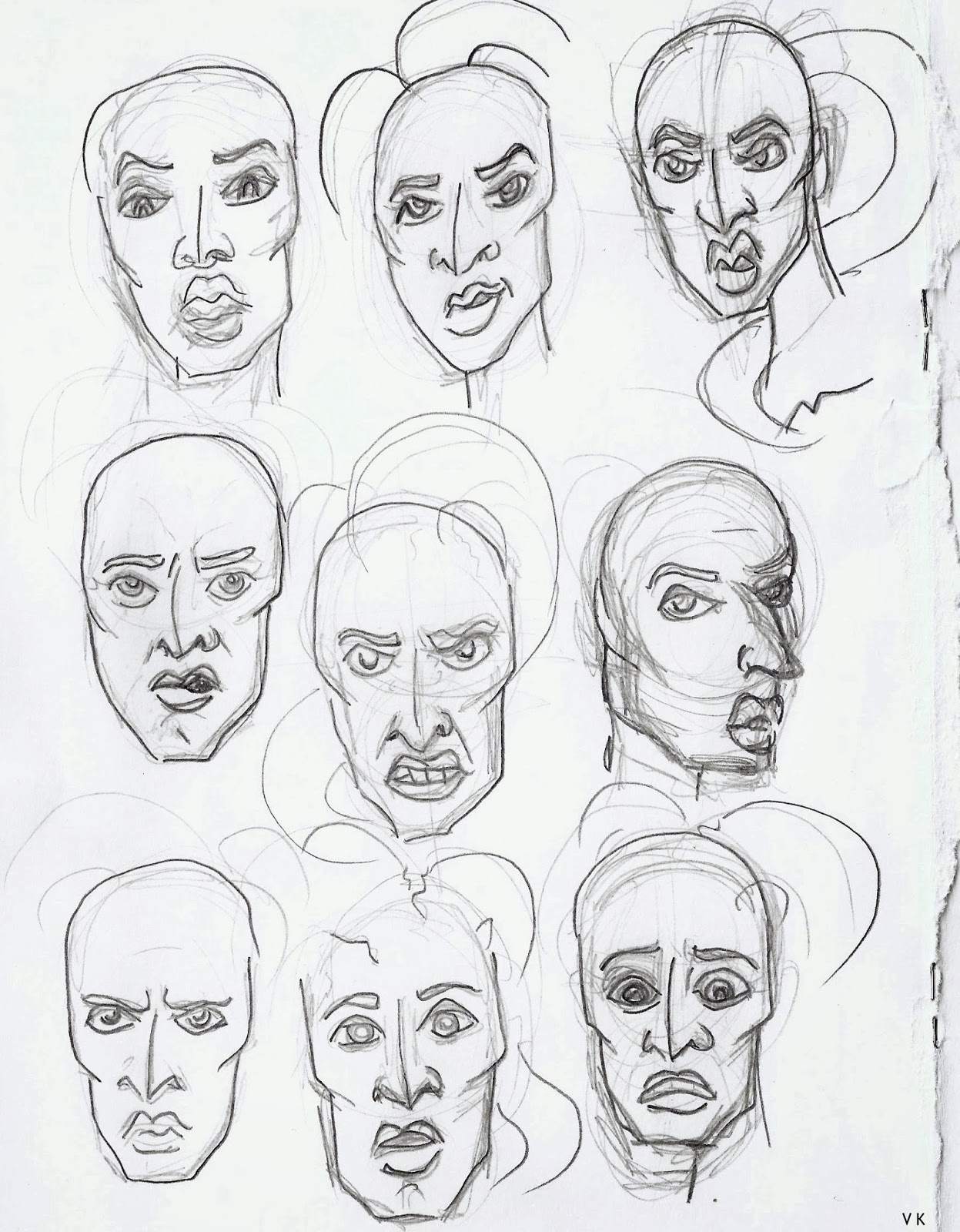 Vikki Kerslake: villain expression and poses.