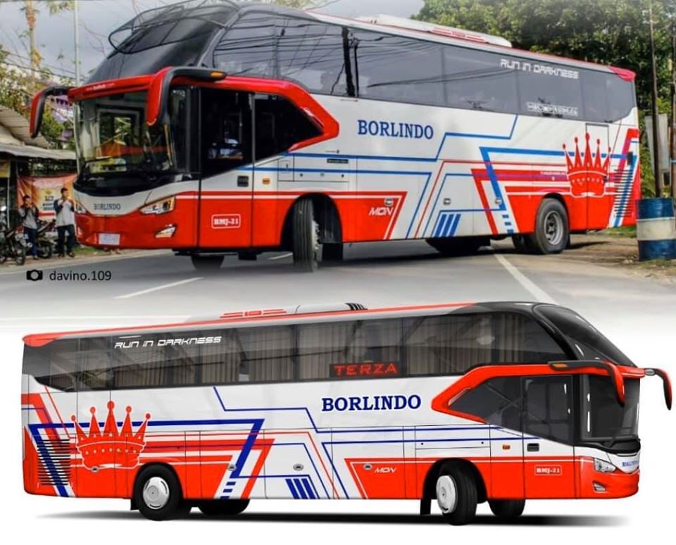Bus Terbaru Borlindo Avante H9 Mercedes benz OH 1526 Air Suspension Tentrem