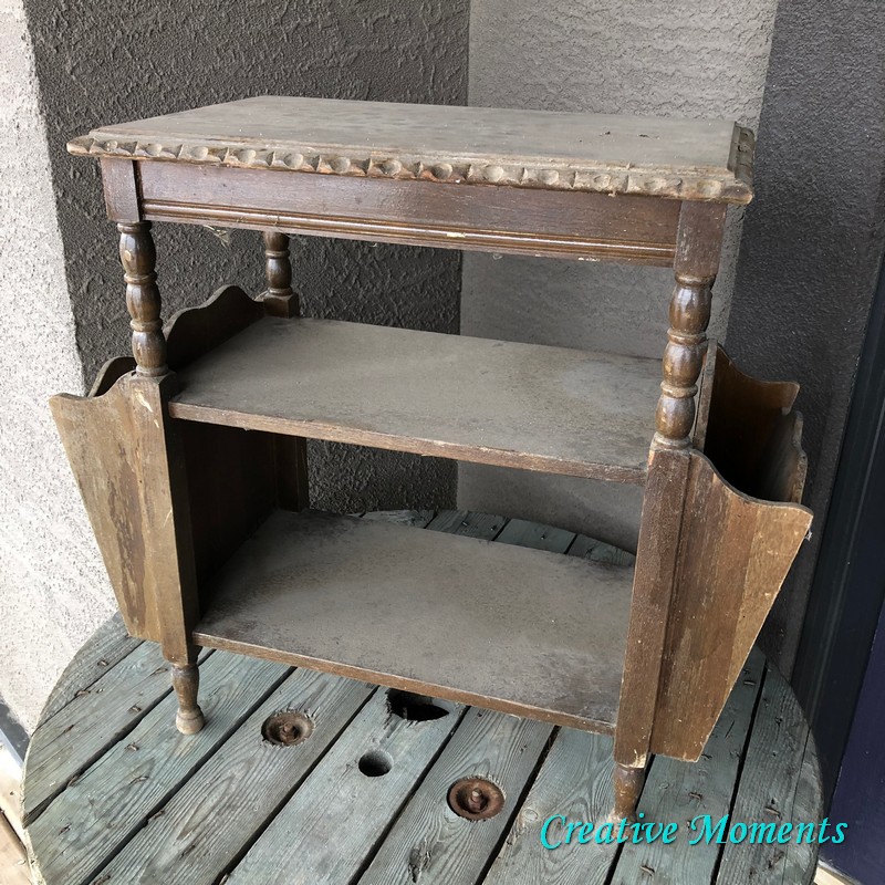 Worn & Weathered Brown Antique Side Table