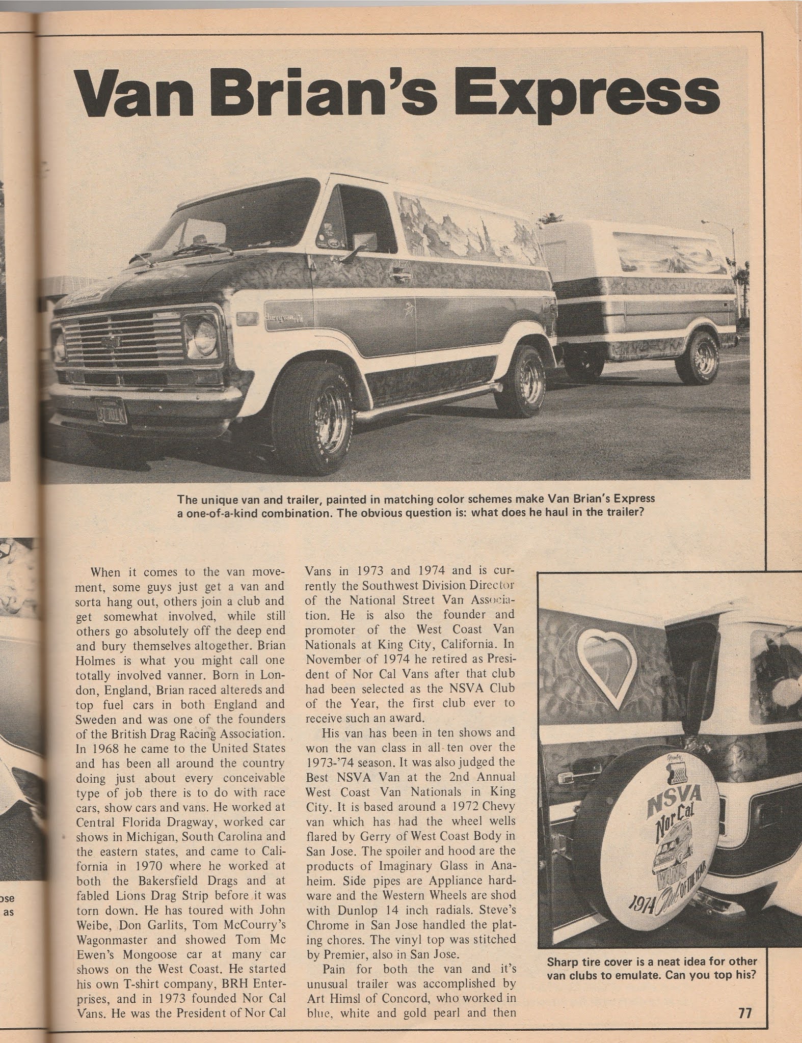 1970's VAN Magazines : Vans And Trucks Magazine #1