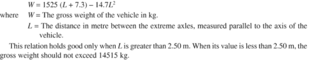 Dimensions and Weight of Road Vehicles - Geometric Design of Highways