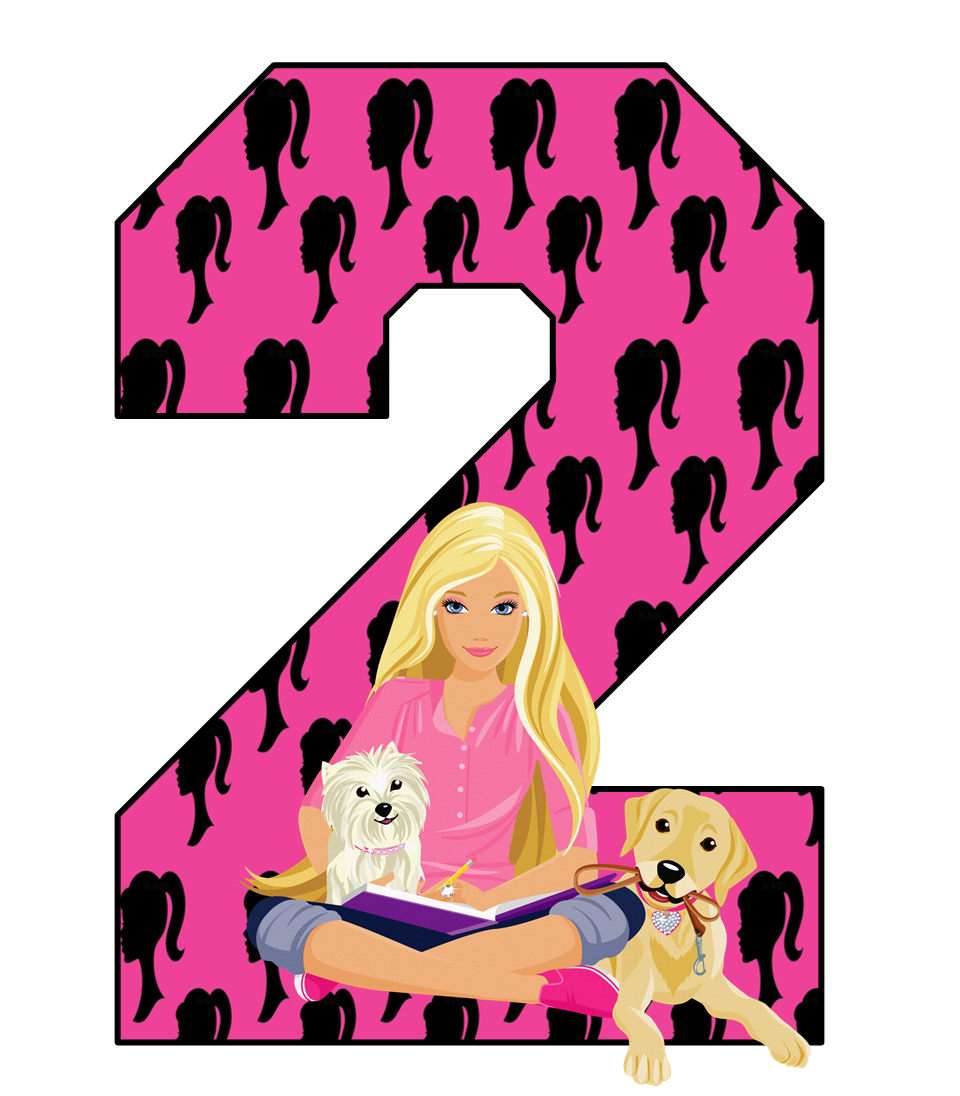 Kits imprimibles gratis : Números de Barbie