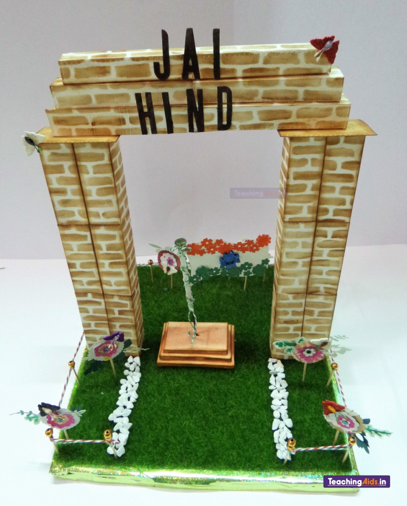 TeachingAids: 3-D model of India Gate with Flag activity!