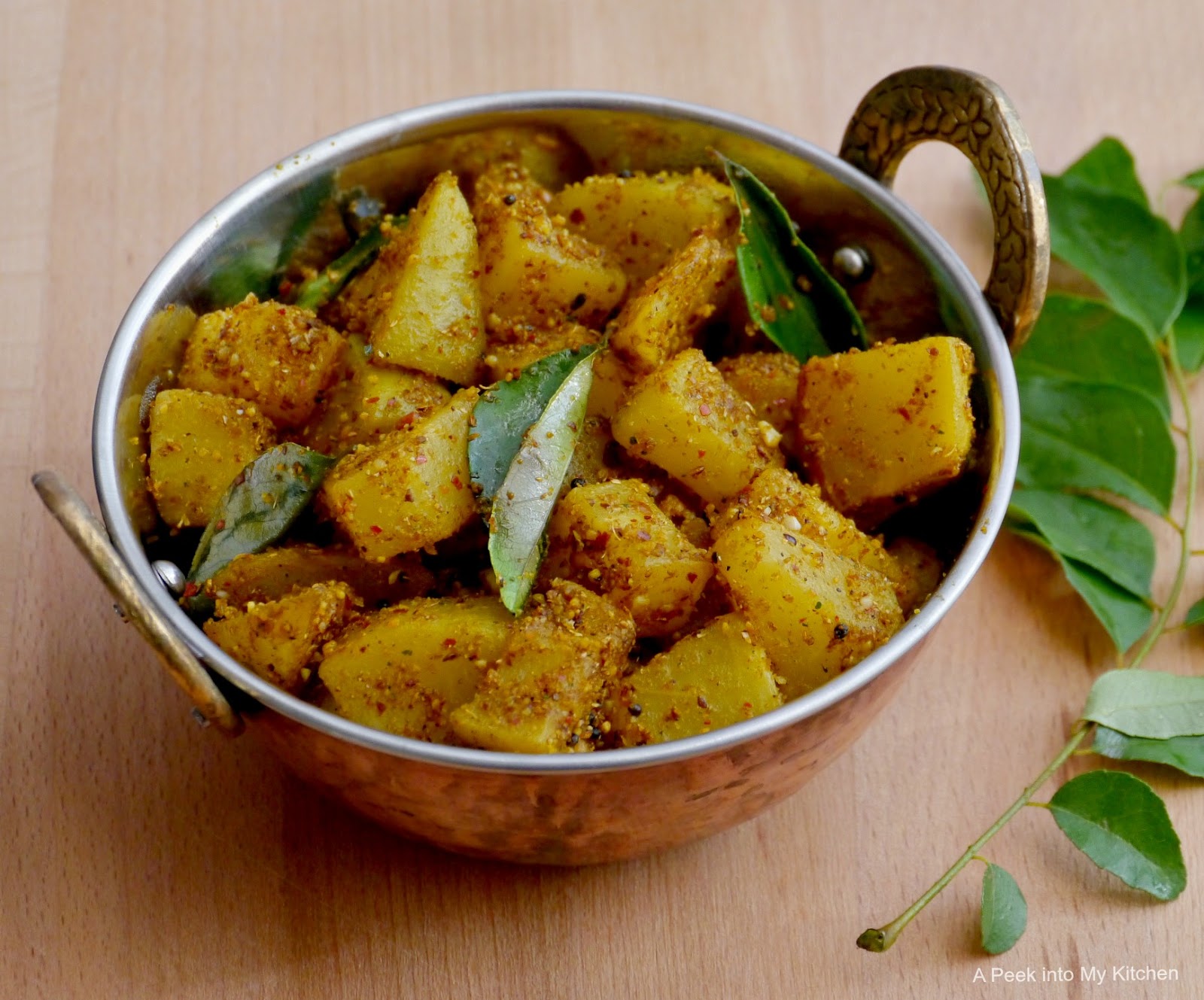 A Peek into My Kitchen: Raw (Green) Papaya Dry Curry ~ Day 71