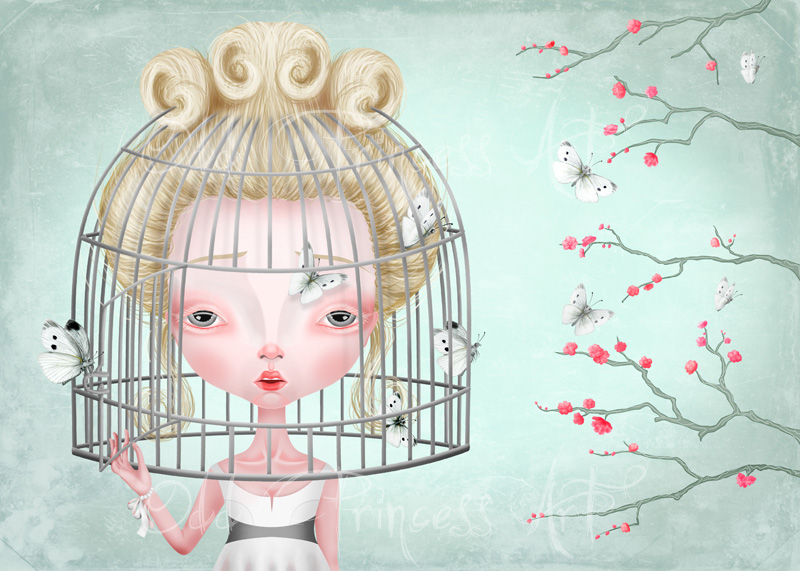 Odd Princess Dolls: PRINCESS CAGE Art Painting