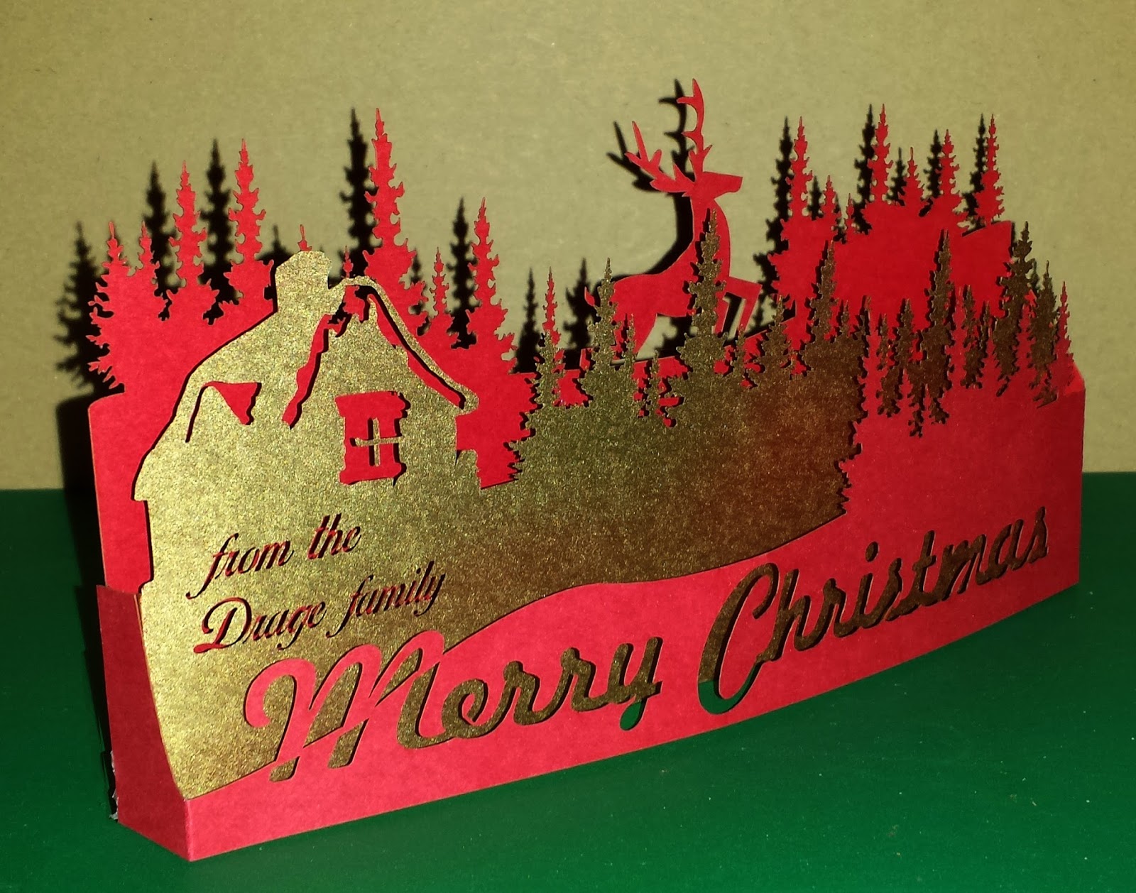 Iron Mammoth s Studio Laser Cut Christmas Card Iron Mammoth s Studio Laser Cut Christmas Card