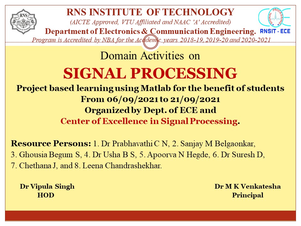 Center of excellence in Signal Processing: Project based learning on ... Center of excellence in Signal Processing: Project based learning on ...