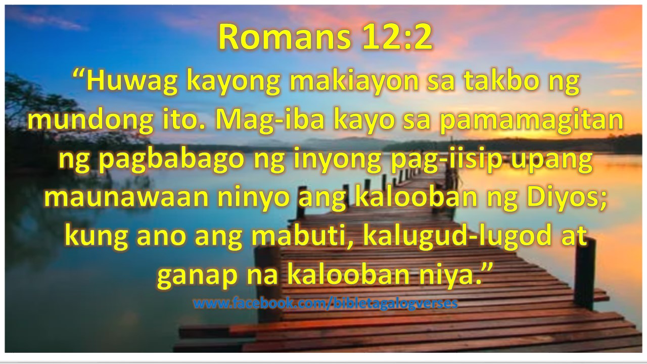 Romans 12:2 Bible Tagalog Verses | BIBLE TAGALOG VERSES