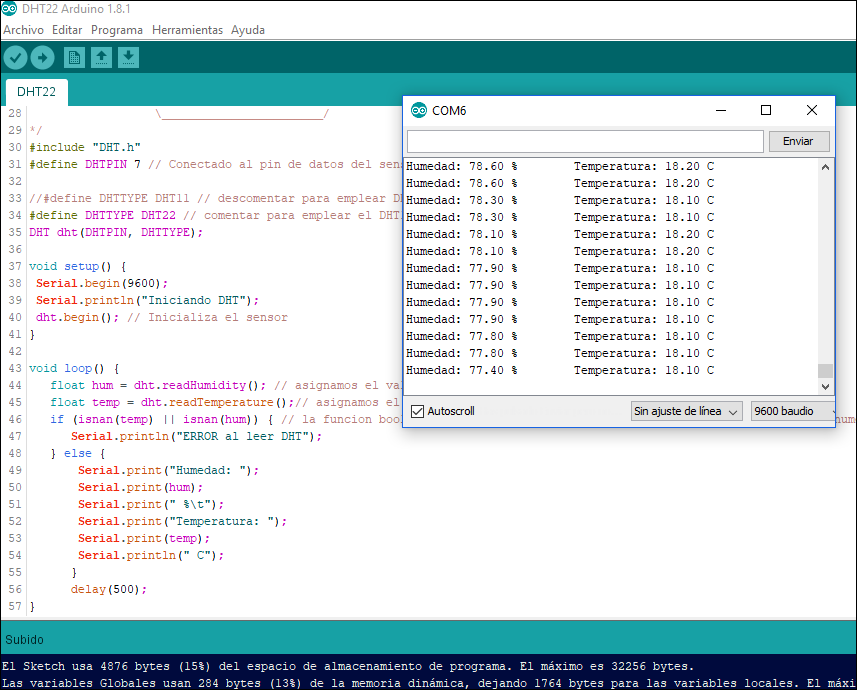 Programando Arduino para una Estación Meteorológica: Sensor de humedad ...