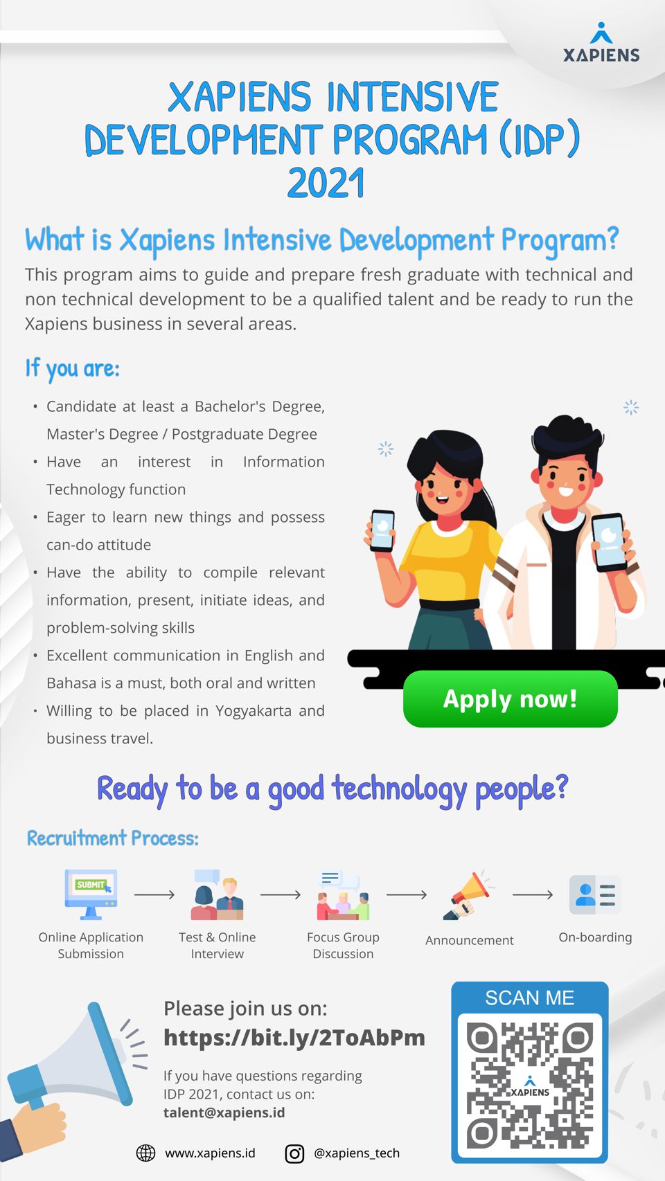 Lowongan Kerja PT. Xapiens Teknologi Indonesia Juli 2021