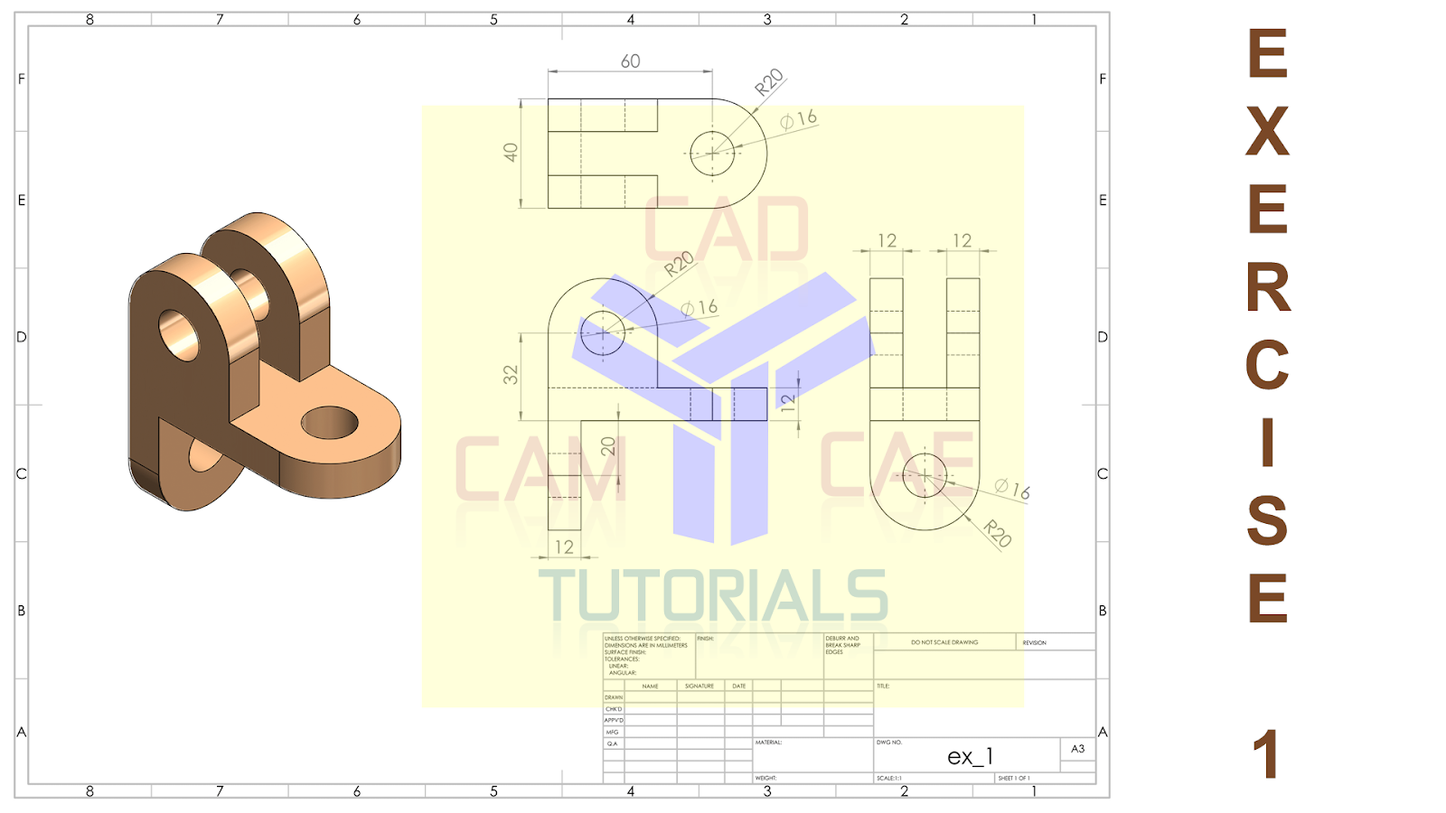 CAD CAM CAE TUTORIALS: 2D DRAWINGS || BEGINNER's TUTORIALS