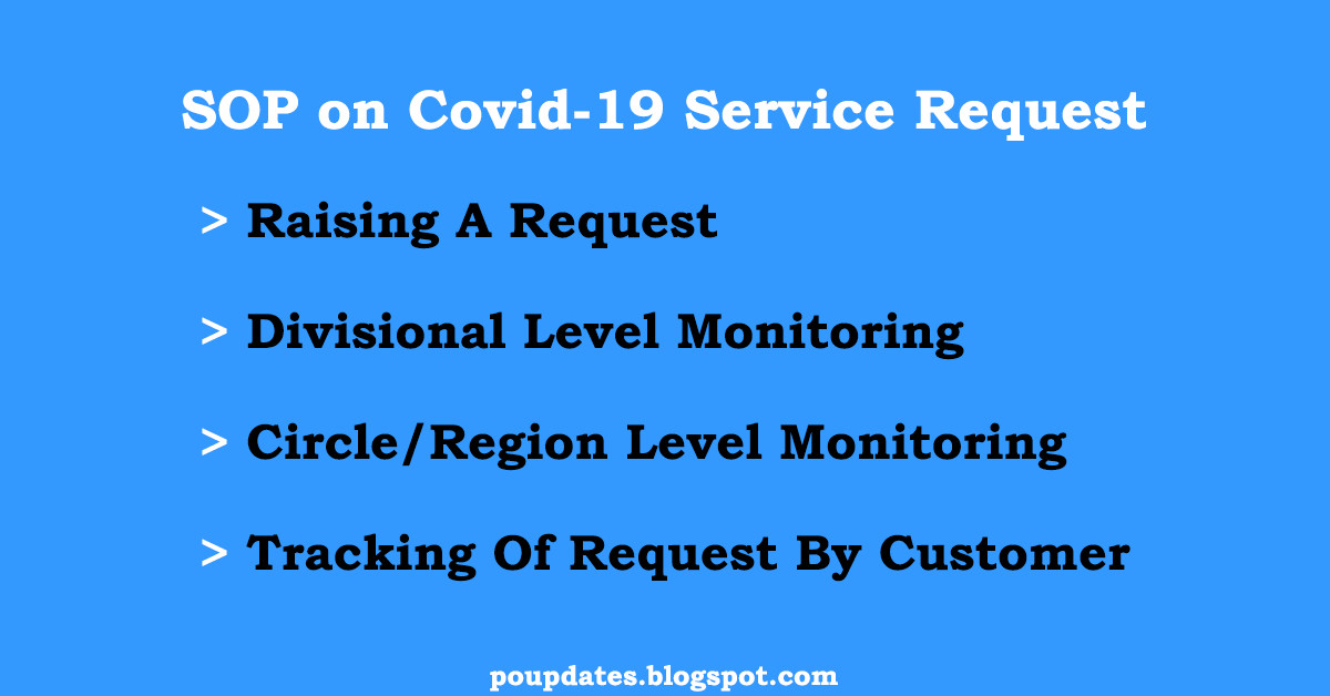 SOP on COVID19 Online Service Request Handling || Standard Operating ...
