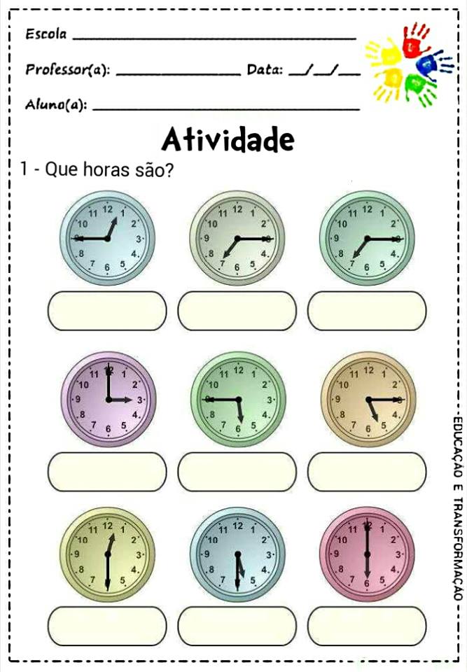 Mundo infantil 2º ano: Que horas são?? Atividades com horas...
