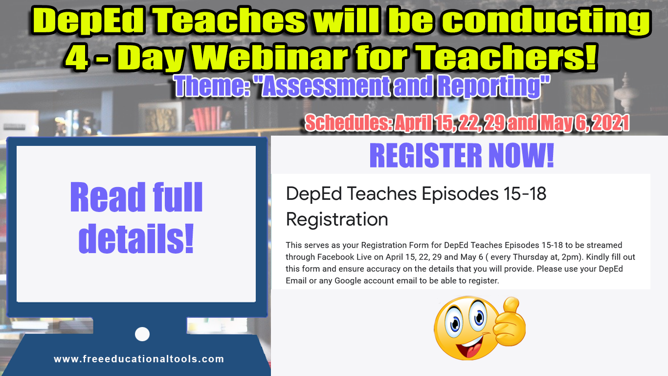 DepEd Teaches 4-Day Webinar on Assessment and Reporting, April - May ...