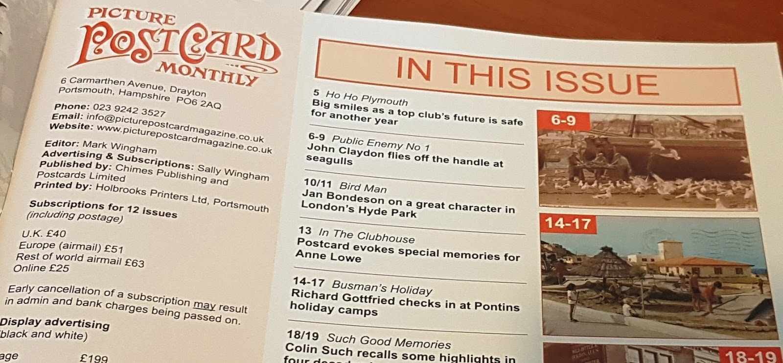 The Ham and Egger Files: Pontins postcards in Picture Postcard Monthly