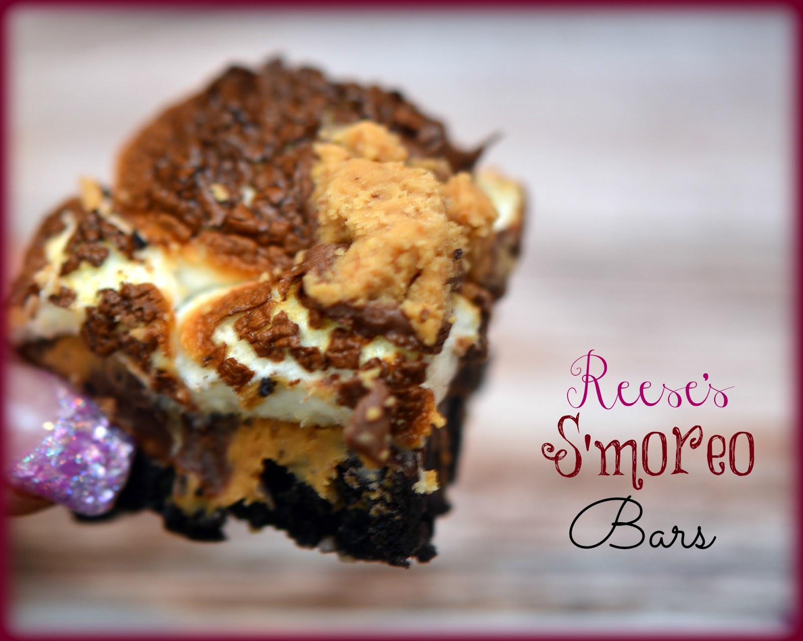 PEANUT BUTTER CUP S'MOREO BARS - Hugs and Cookies XOXO