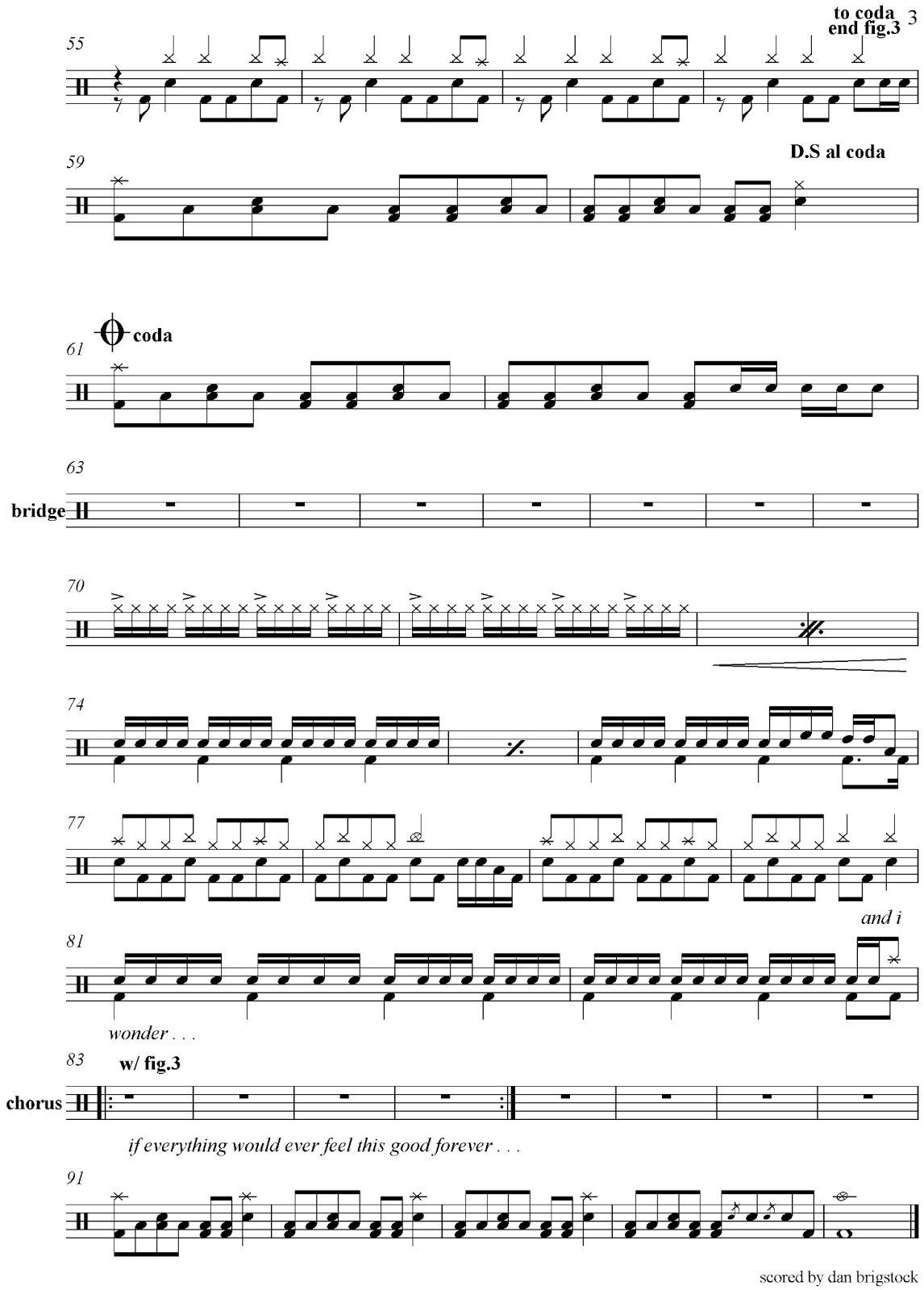 Foo Fighters - Everlong | Partituras para Batería