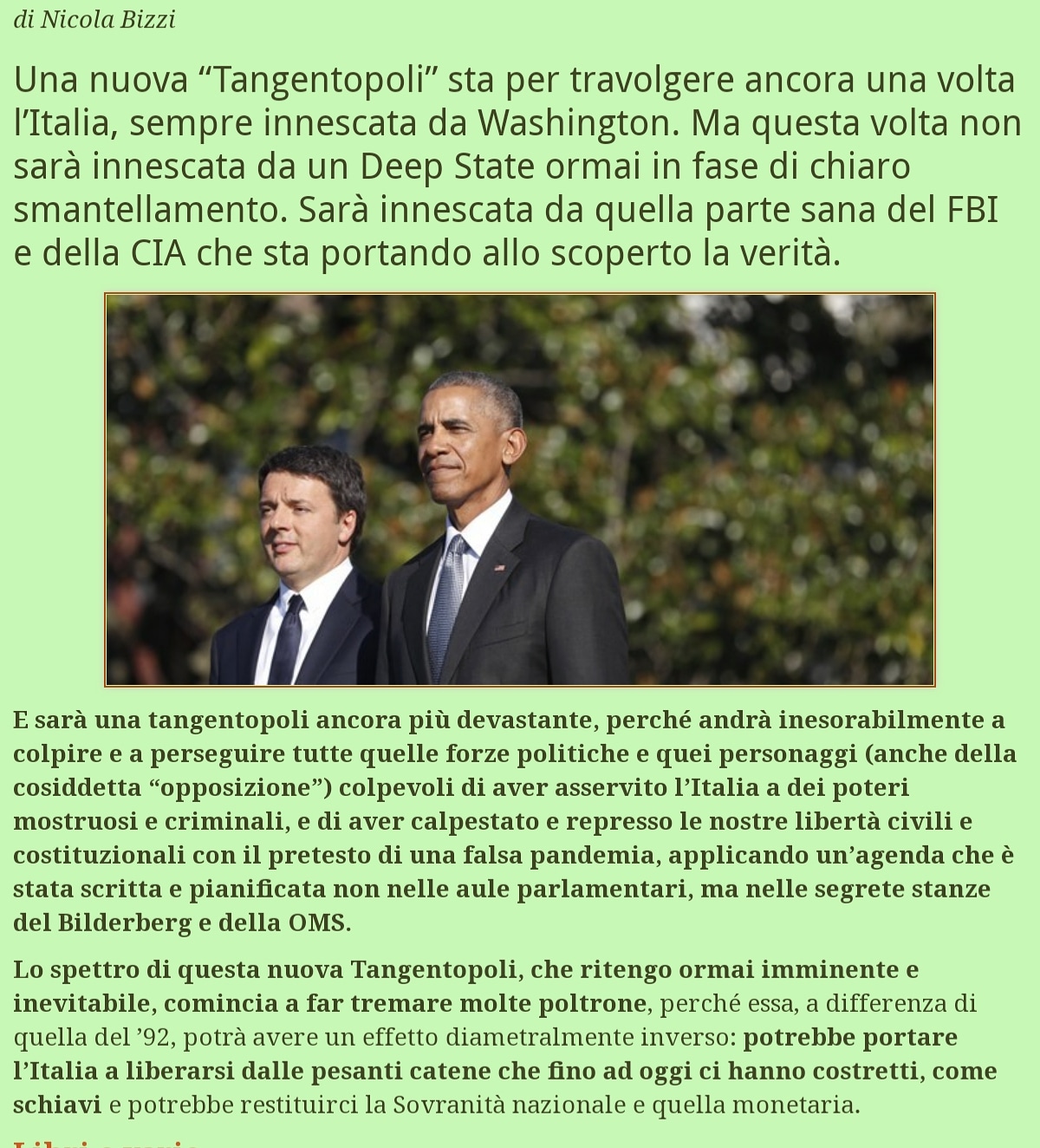 La nuova Tangentopoli