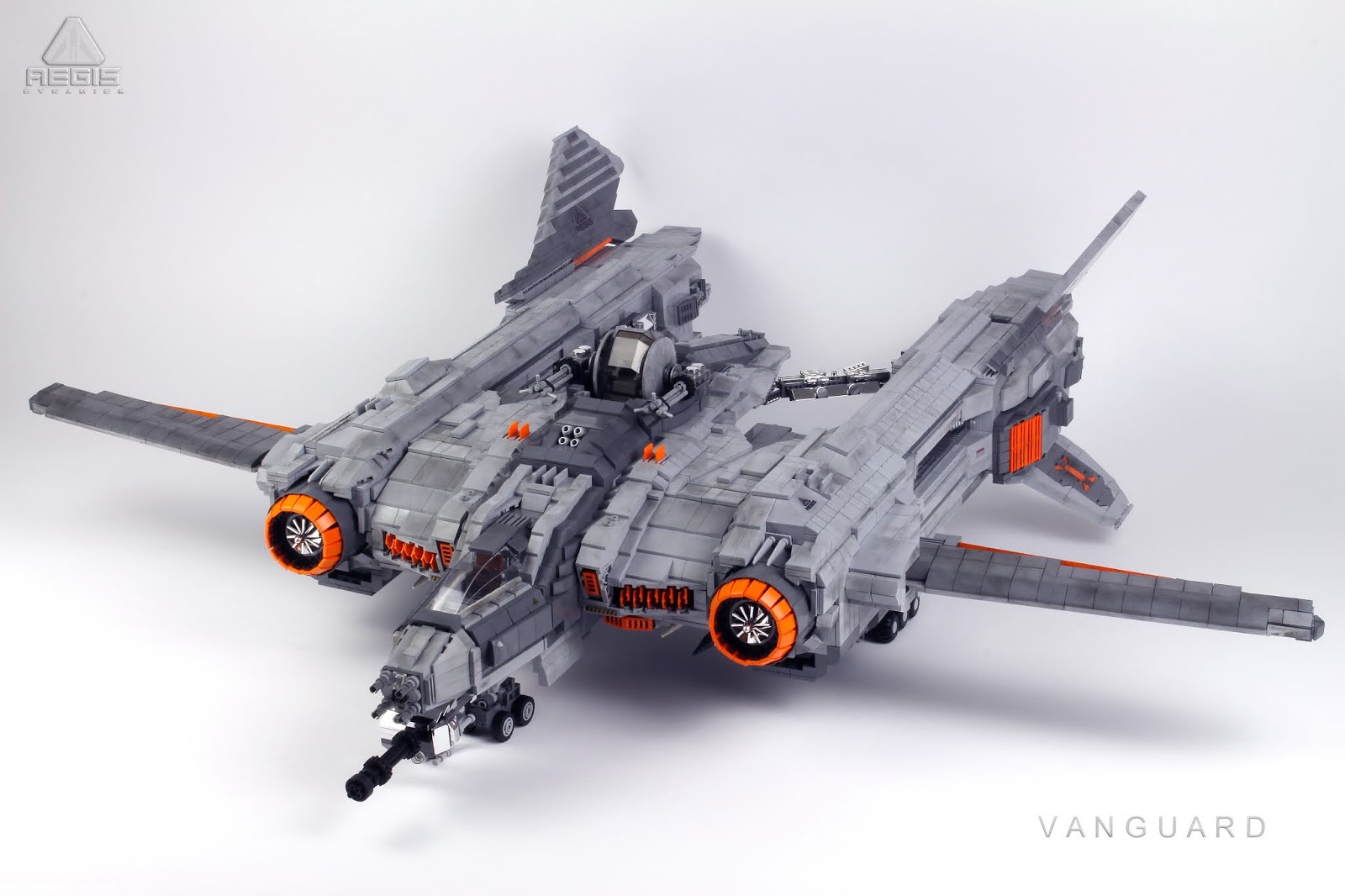 This is the Vanguard from Star Citizen, made with LEGO
