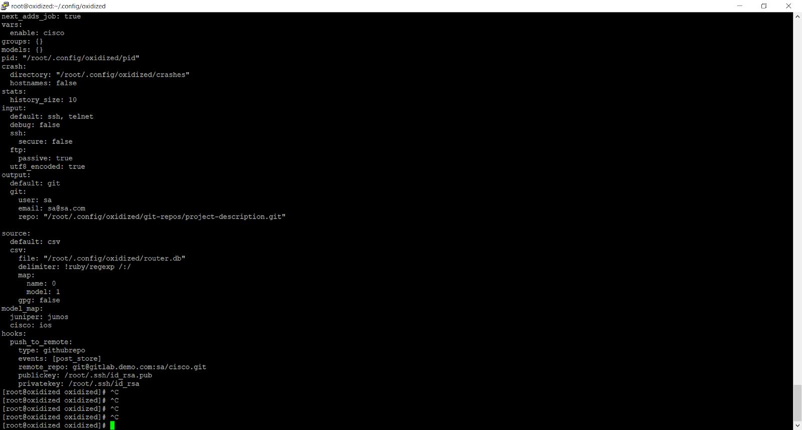 Oxidized - Cấu hình Oxidized backup config network lên gitlab