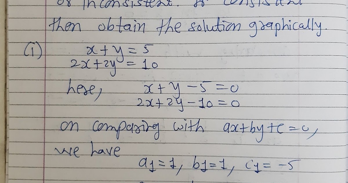 Math grade 10th Chapter 3 Linear equation 24/04/20 class work