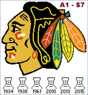 EASY PATTERNS: Chicago Blackhawks cross-stitch pattern