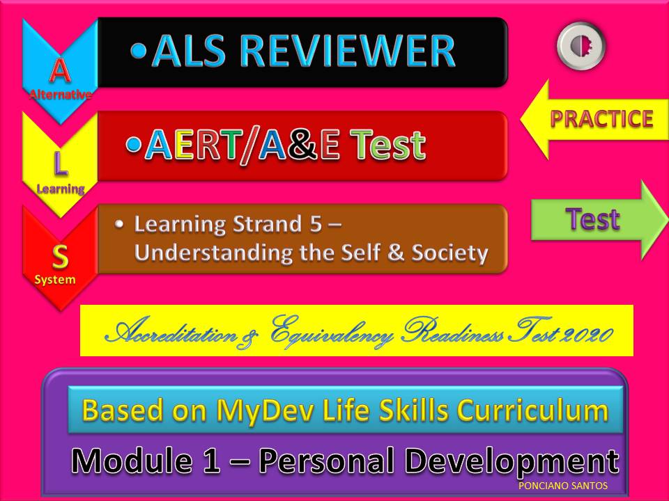 Alternative Learning System: AERT/A&E PRACTICE TEST 2020 - Undestanding ...