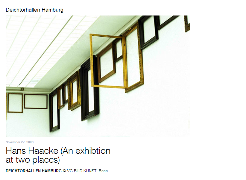 Hans Haacke | Rachelgourlay