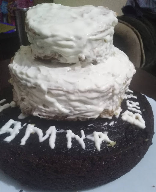 Three Story Birthday Cake Easy recipe at home-fusion stories ...