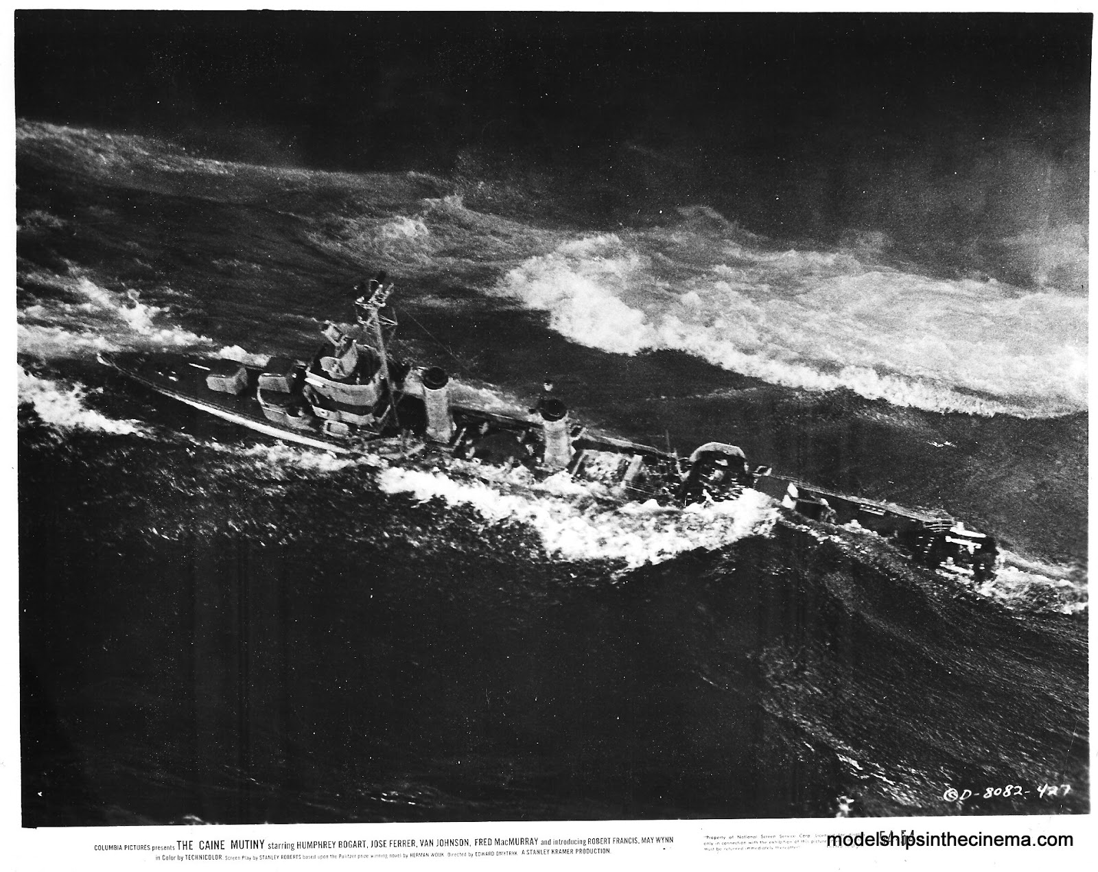 model ships in the cinema: The Caine Mutiny 1954