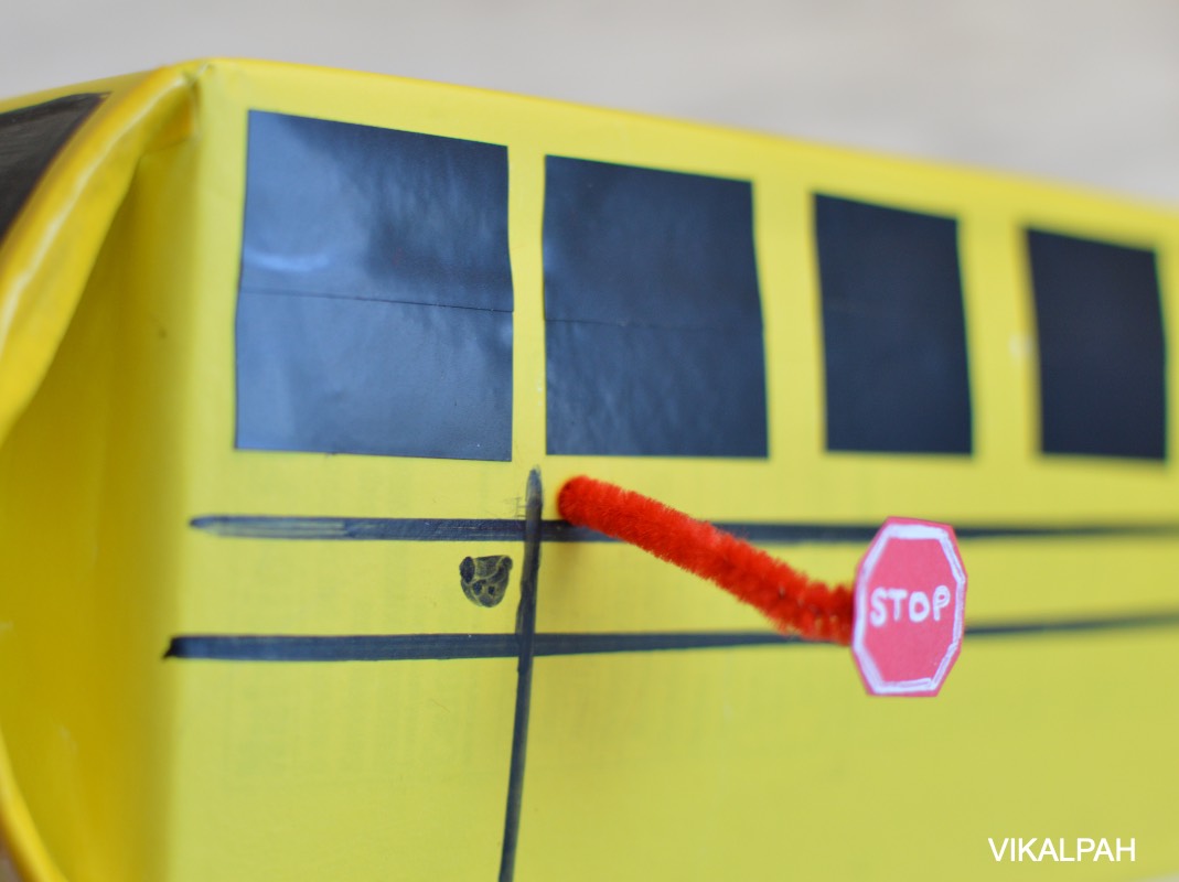 Vikalpah: Milk Carton craft - DIY school bus for kids