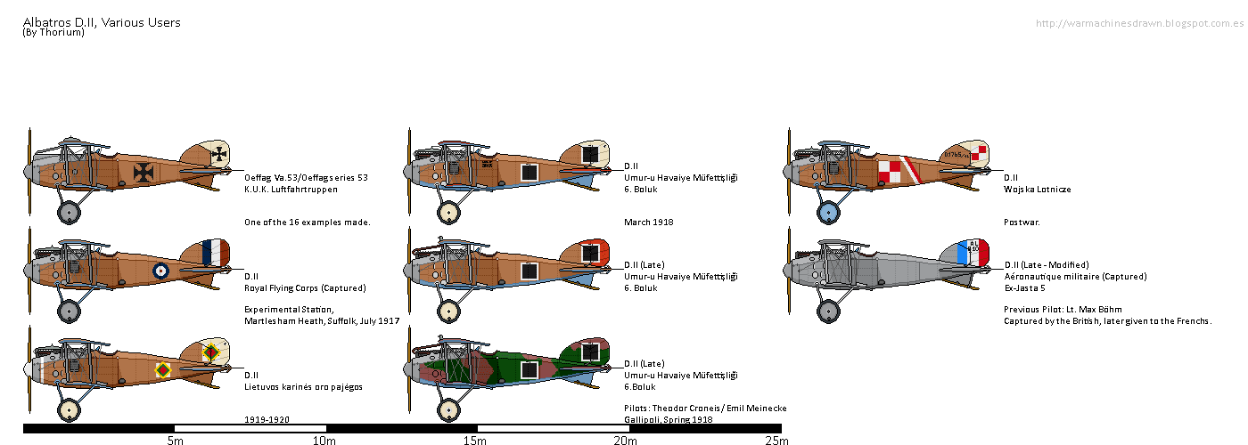 War Machines Drawn: Albatros D.II - Foreign Users