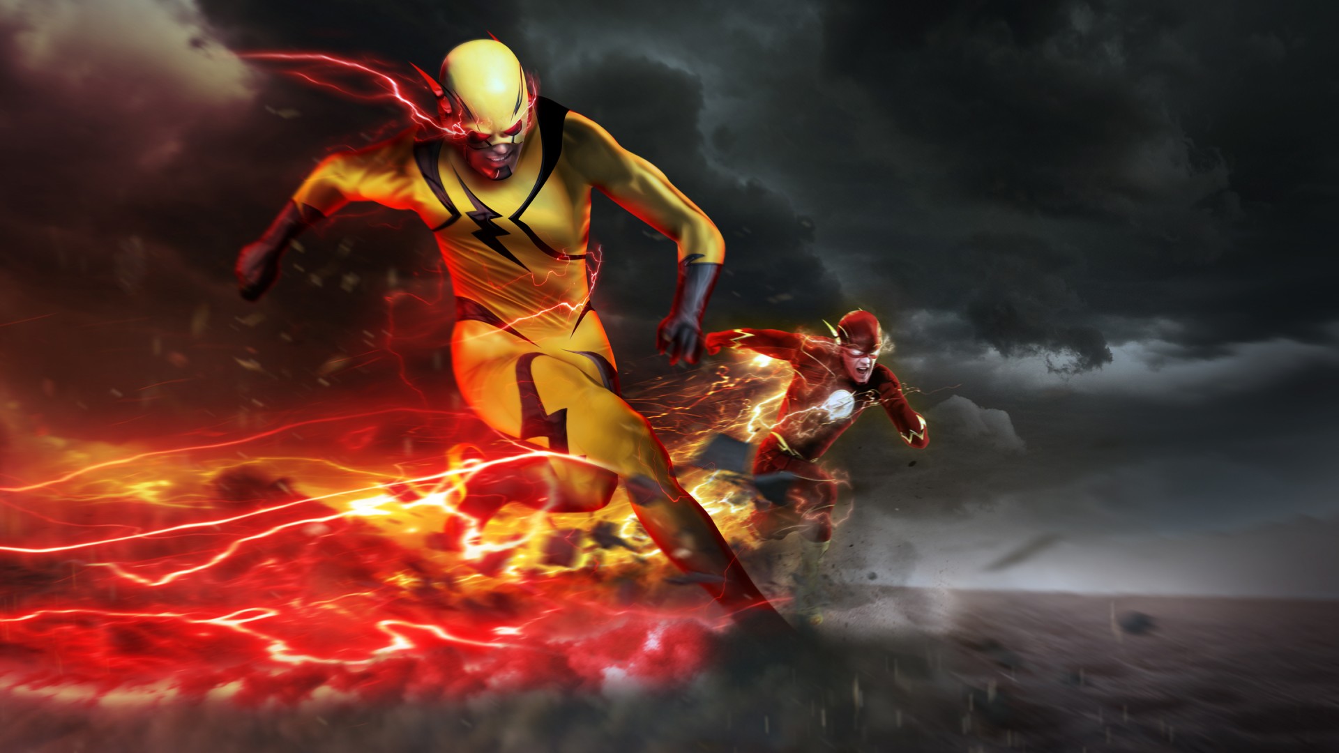 Flash vs Reverse-Flash Full HD en Fondos 1080